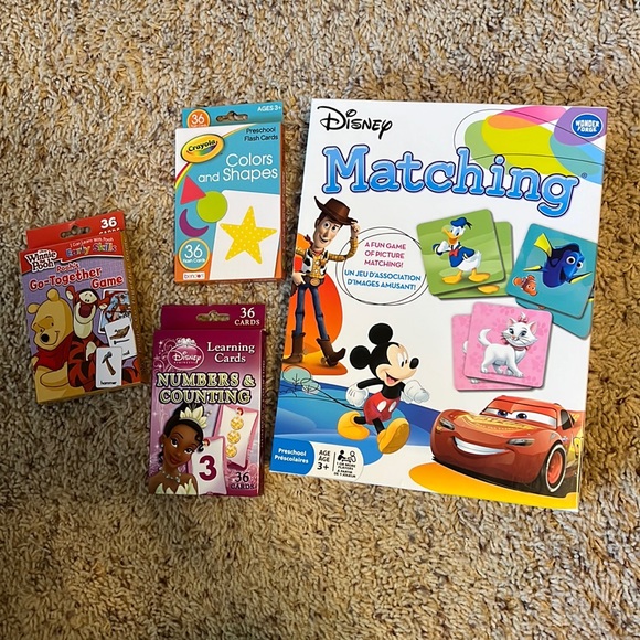 Disney | Toys | Bnwt Disney Matching Game 3 Sets Of Preschool Learning ...
